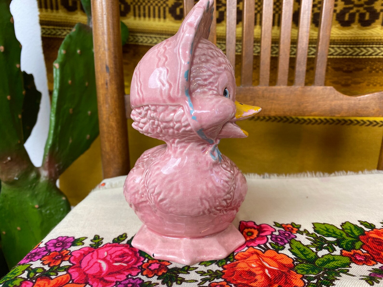 Vintage Kitsch Pink Duck Planter | Etsy