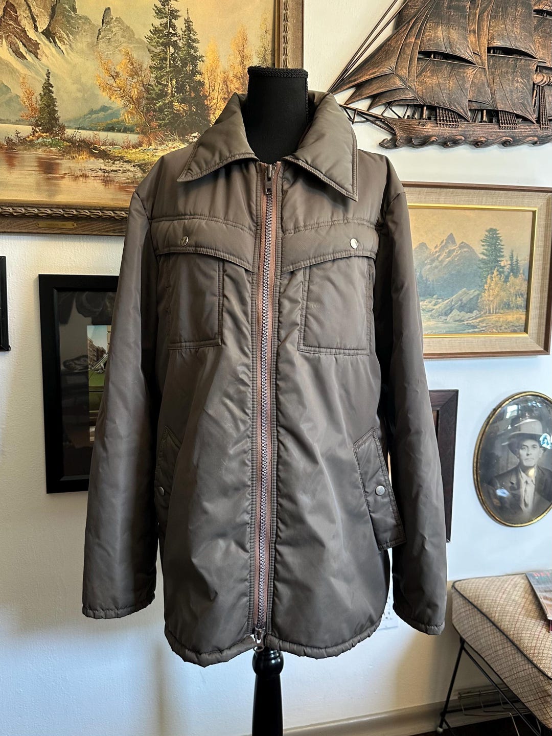 Vintage 1970s Field and Stream Hunting Jacket Olive Green Size 46 - Etsy