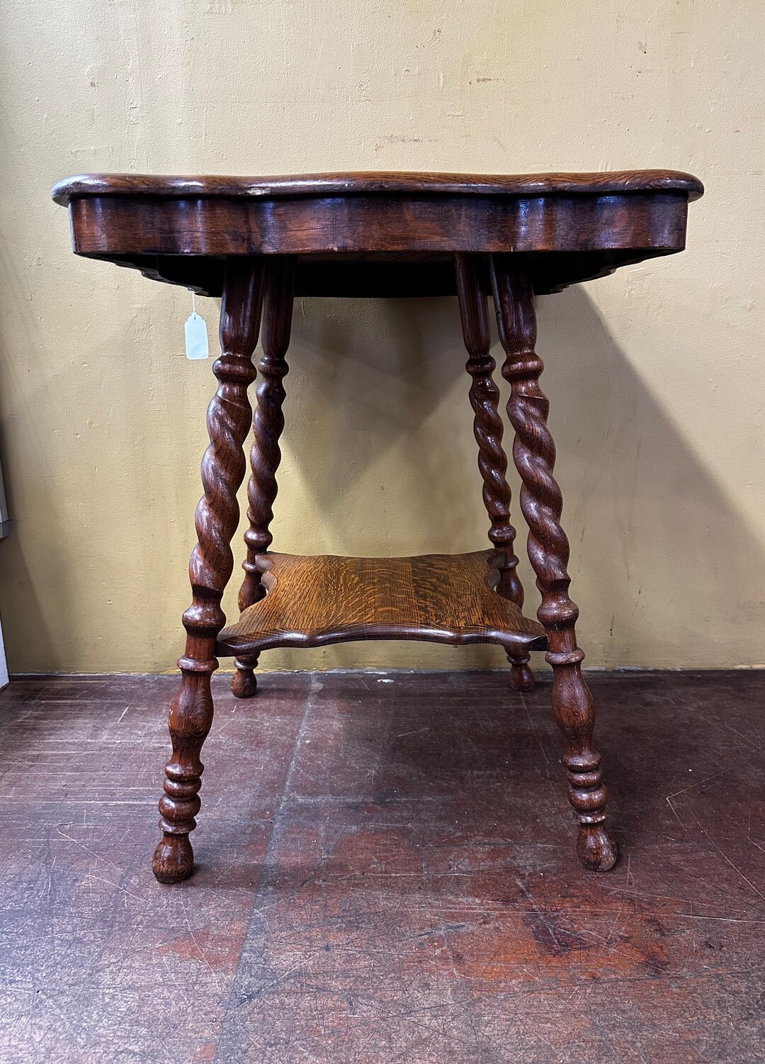 Victorian Oak Barley Twist Parlor Table - Etsy