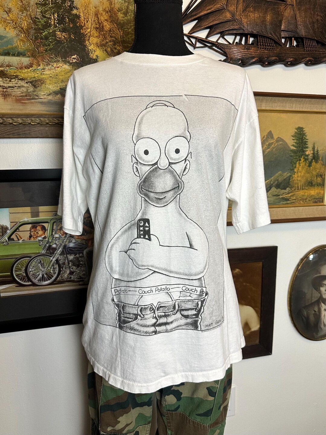 Vintage 1995 Homer Simpson / Calvin Klein "couch Potato" Tee - Etsy