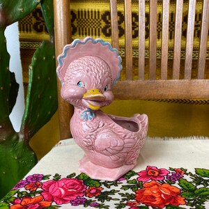 Vintage Kitsch Pink Duck Planter - Etsy