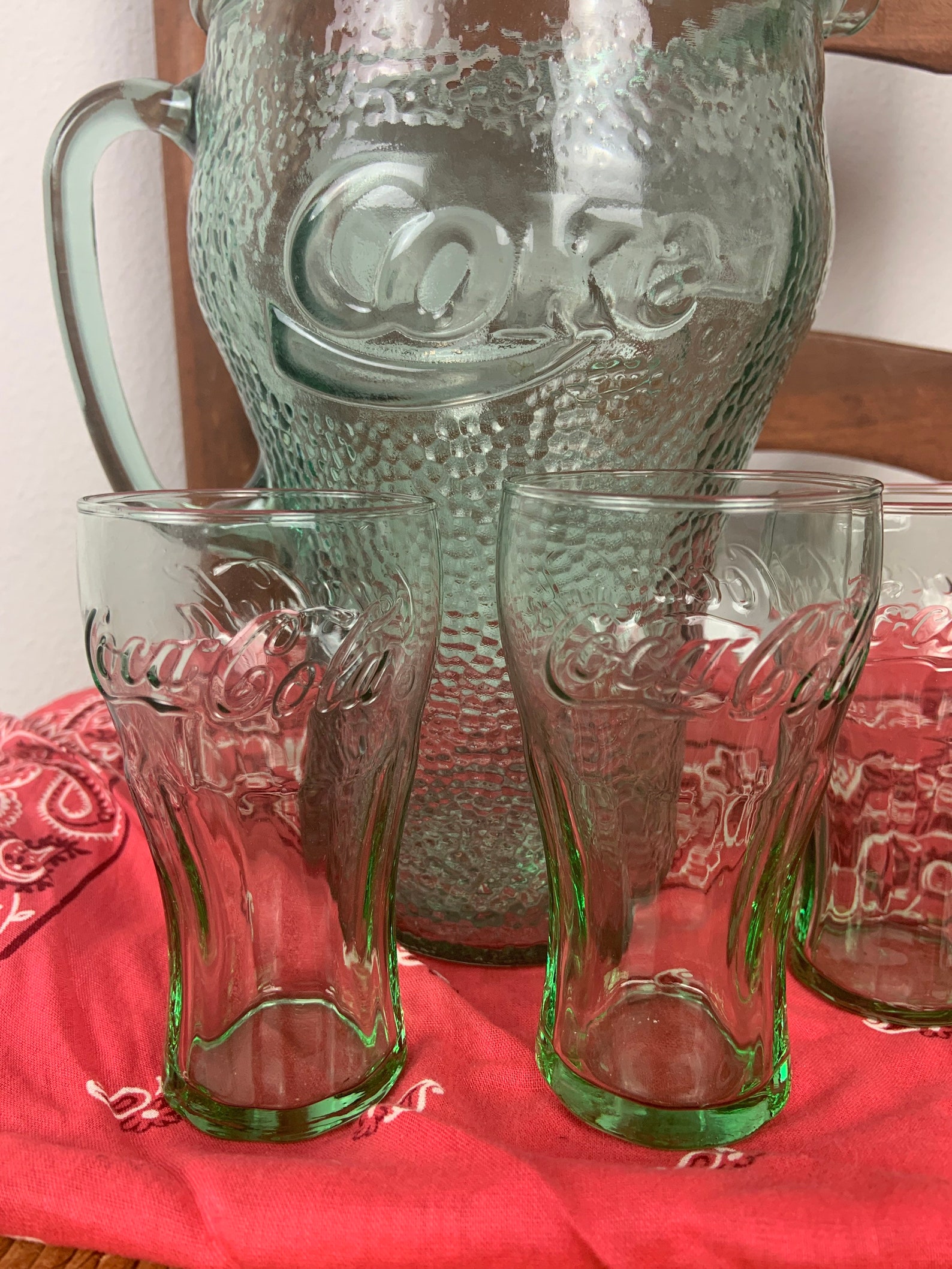 Vintage Coca Cola Pitcher Set | Etsy