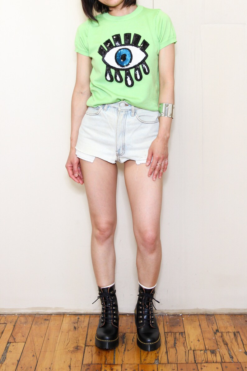 VINTAGE Early 2000s Bright Neon Green RAVE Grunge Punk Party | Etsy