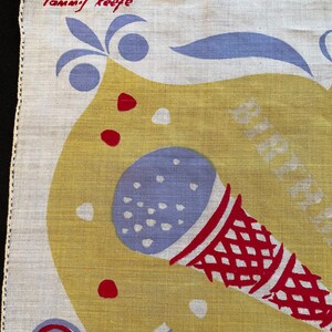 Vintage Tammis Keefe Handkerchief Playful Icecream Cones Summer Fun - Etsy