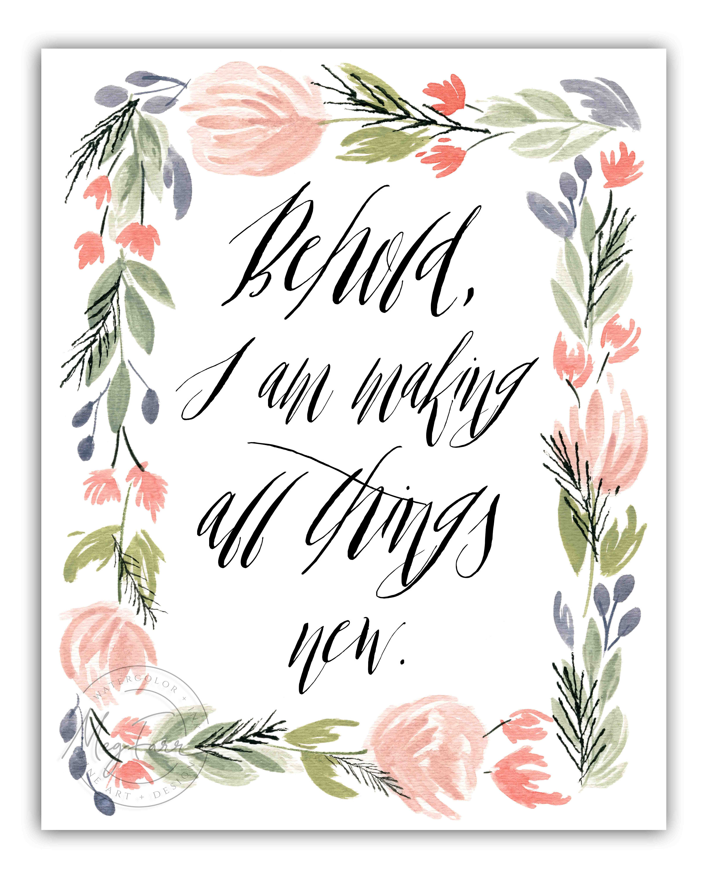 Behold I Am Making All Things New. Revelation 21:5 | Etsy