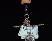 Items similar to Steampunk inspired wine charm with tattered receipt ...