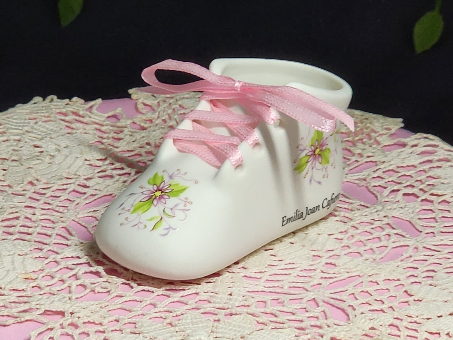 Personalized Porcelain Baby Shoe: Custom Heirloom Nursery Decor - Etsy