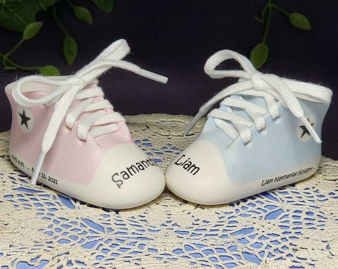 Porcelain Baby Shoe Keepsake, New Mom Gift, Personalized With Baby's ...