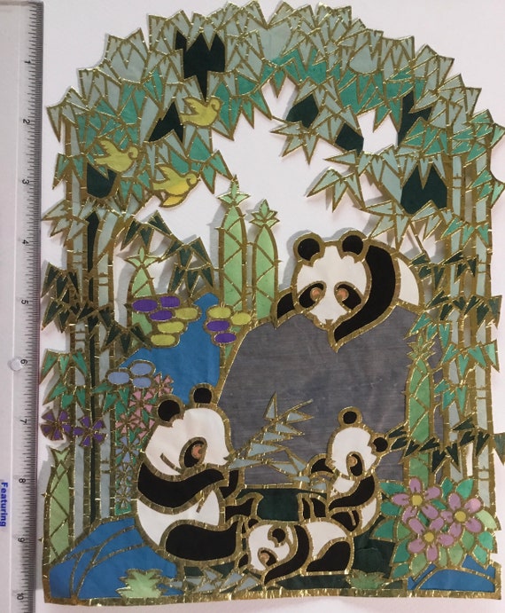 Panda Paper Cut Art From a Trip to China 1980 | Etsy