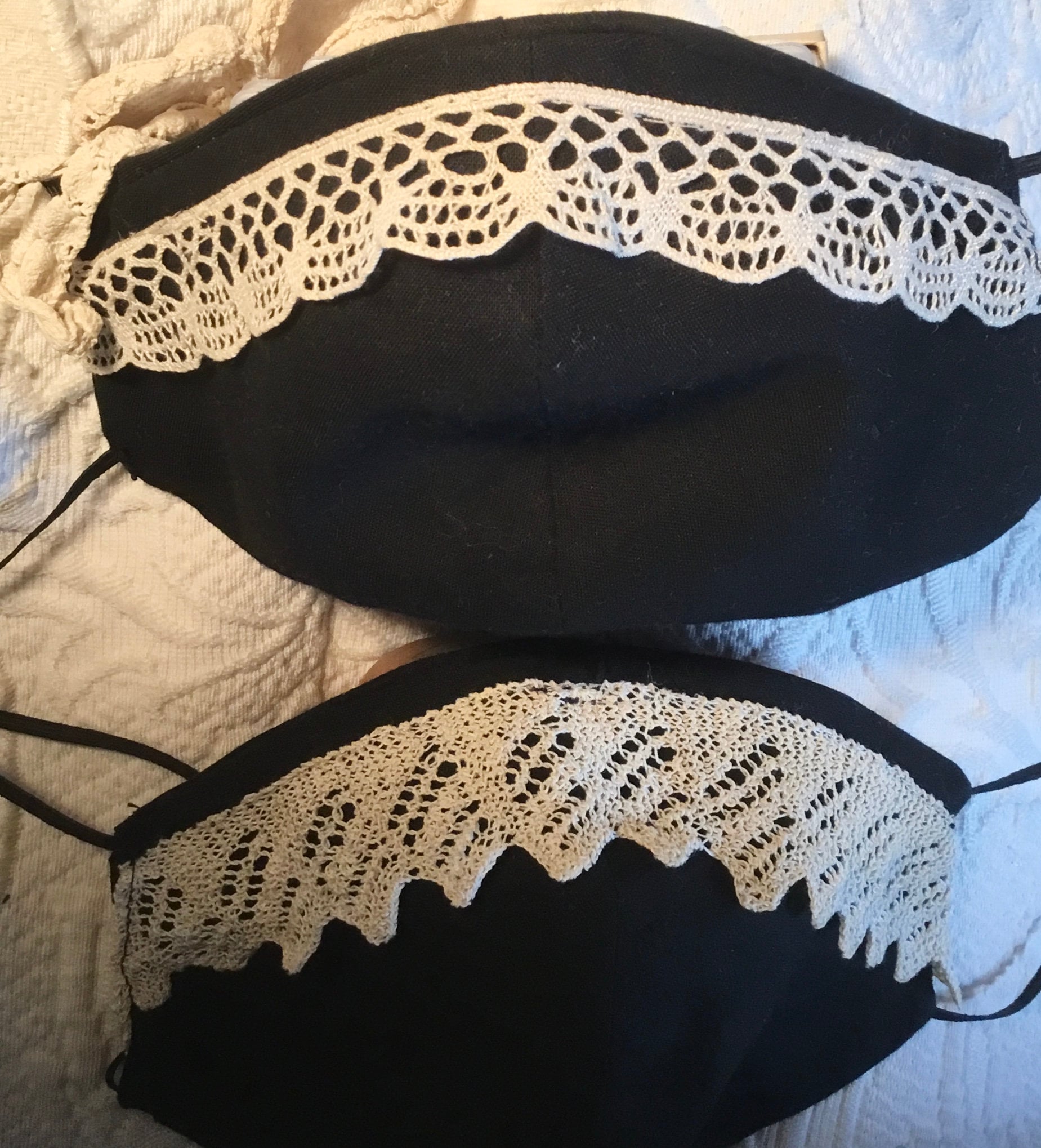 RBG Mask W/ 1800s Lace REVERSIBLE All Black - Etsy New Zealand