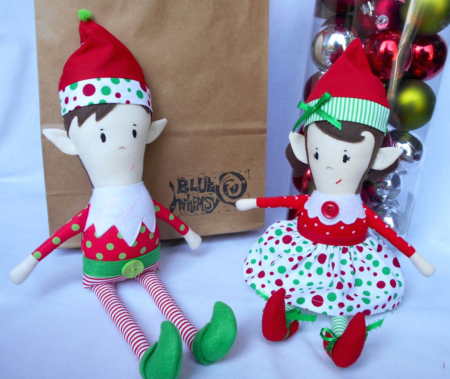 Doll Pattern Christmas Elf Girl and Boy Dolls PDF Sewing Pattern - Etsy