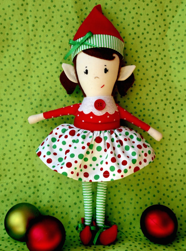 Doll Pattern - Christmas Elf Girl Doll PDF Sewing Pattern - Etsy