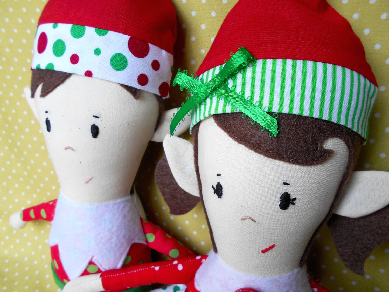 Doll Pattern - Christmas Elf Girl and Boy Dolls PDF Sewing Pattern - Etsy