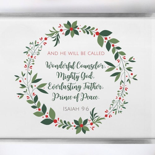 Isaiah 9:6 Print Christmas Bible Verse Wall Art Christmas | Etsy