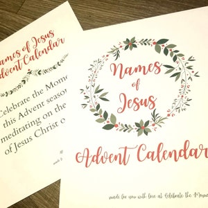 Names of Jesus NASB Advent Cards, Names of God, Printable Advent ...