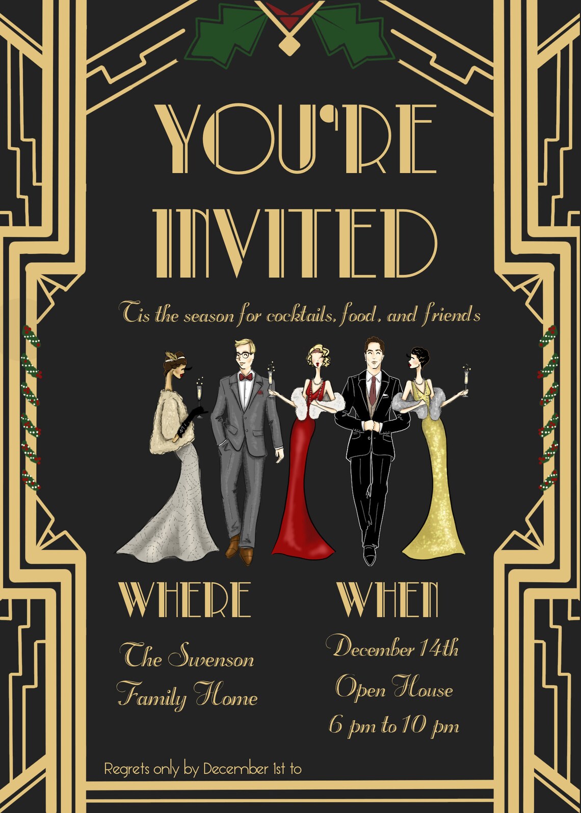 Custom Invitations - Custom Artwork - Custom Drawing - Party Invites ...