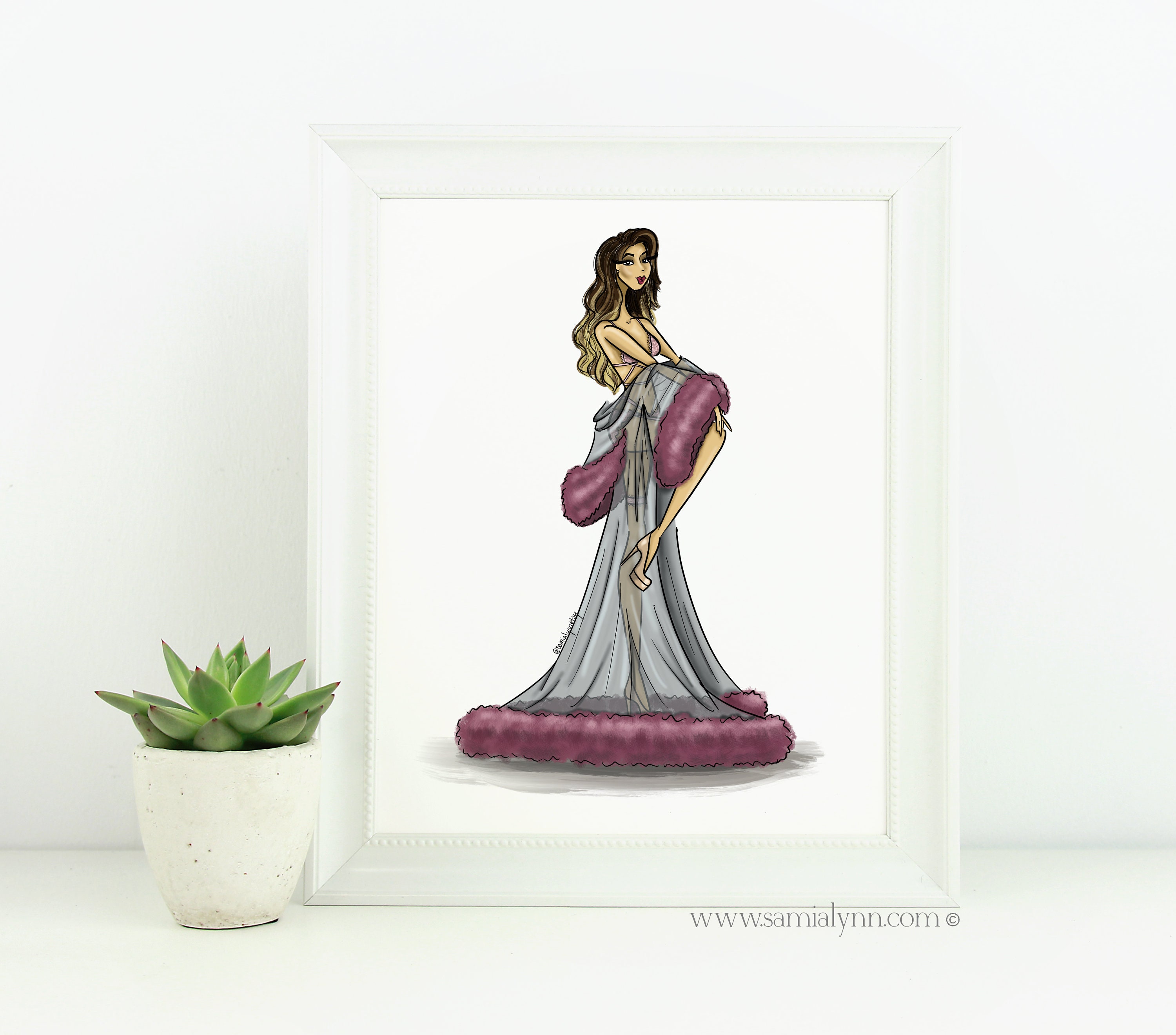 Burlesque Dancer Drawing