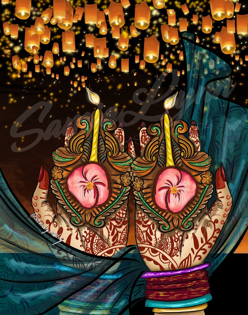 Diwali Indian Print Festival of Lights Hindu Fashion - Etsy
