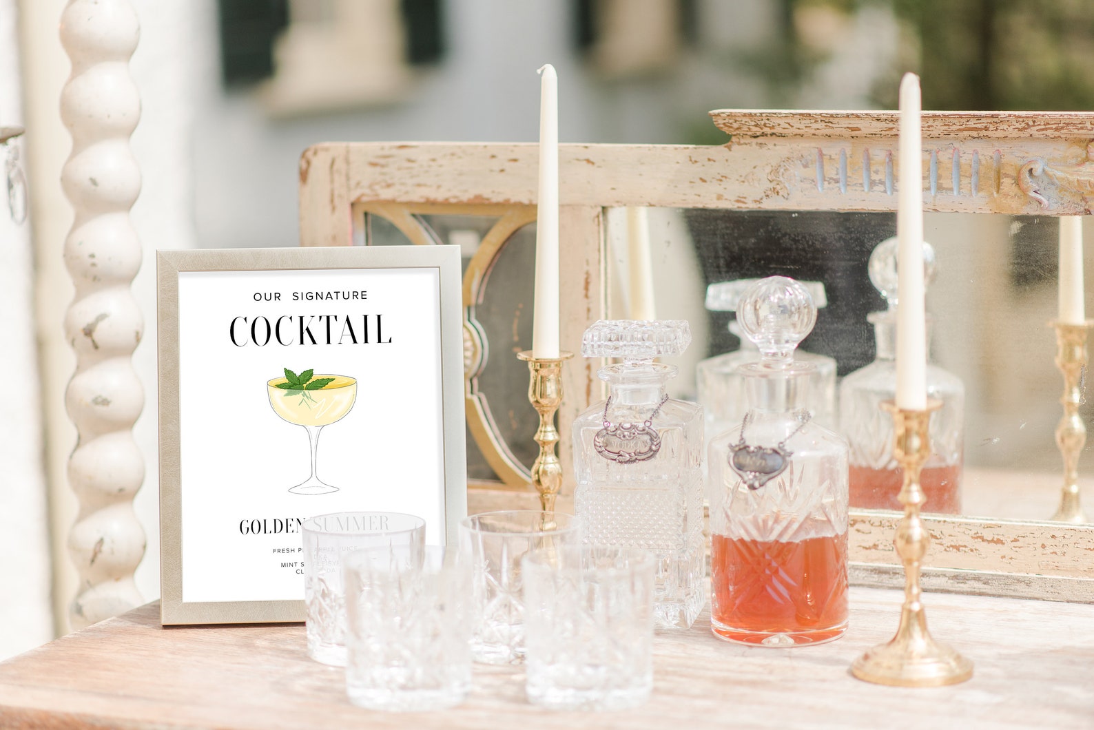 Custom Holiday Drink Print - Holiday Cocktail Print - Cocktail Bar Sign ...