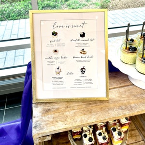 Custom Menu Sign - Food Menu Print - Wedding Buffet Print - Cocktail ...
