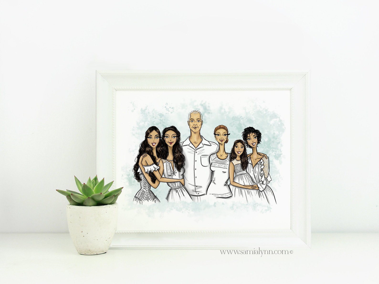 Custom Family Illustration - Custom Portrait - Sketch of Family ...