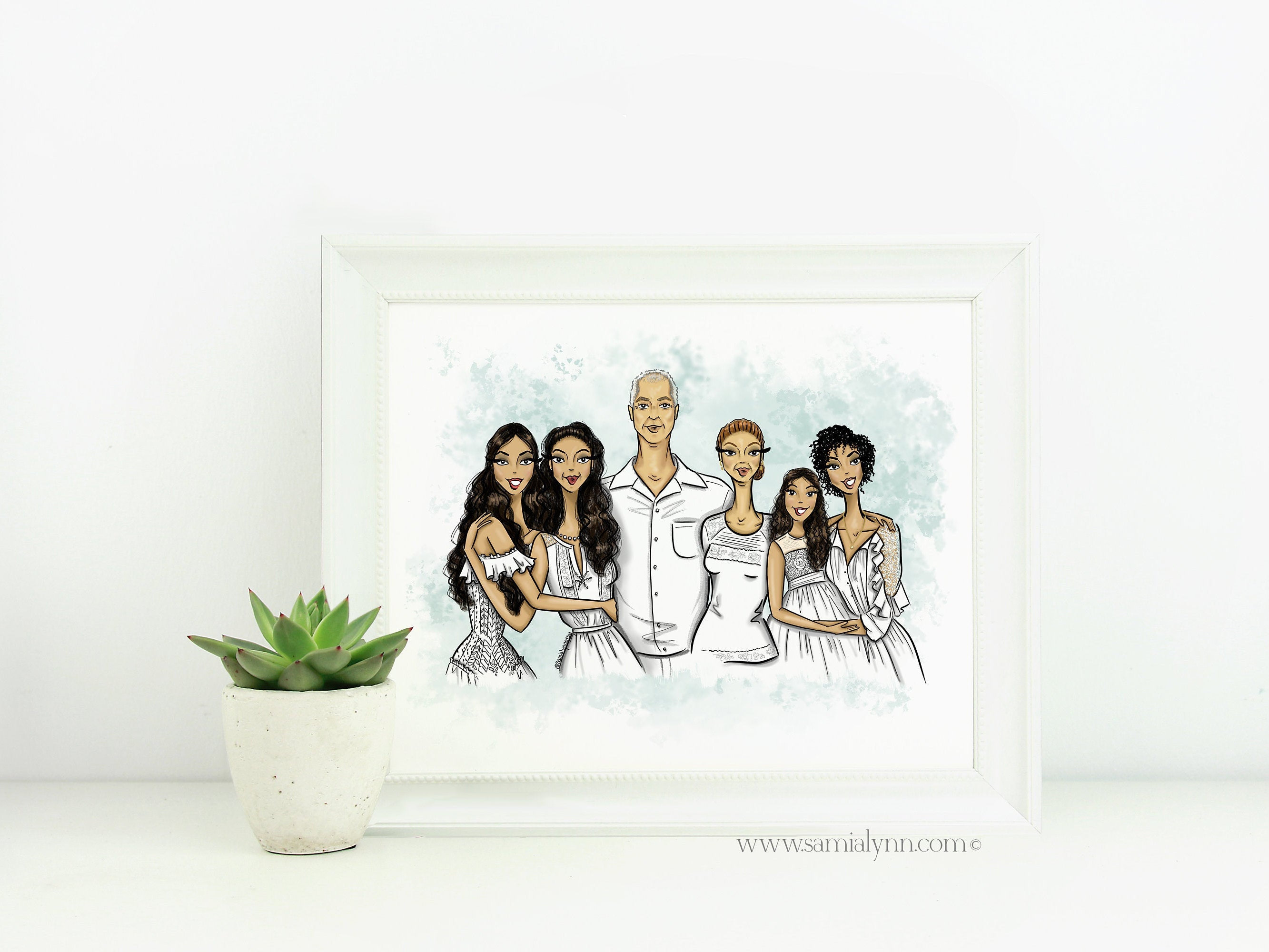 Custom Family Illustration - Custom Portrait - Sketch of Family ...