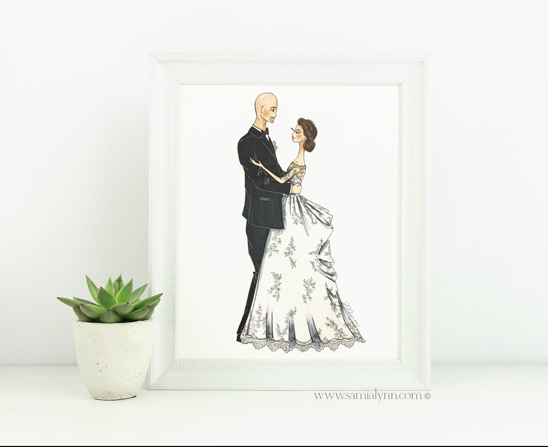 Custom Father Daughter Wedding Illustration – Father of the Bride ...