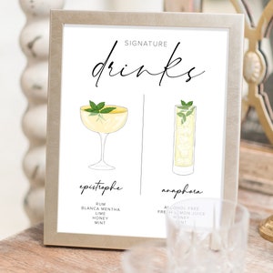 Custom Holiday Drink Print - Holiday Cocktail Print - Cocktail Bar Sign ...