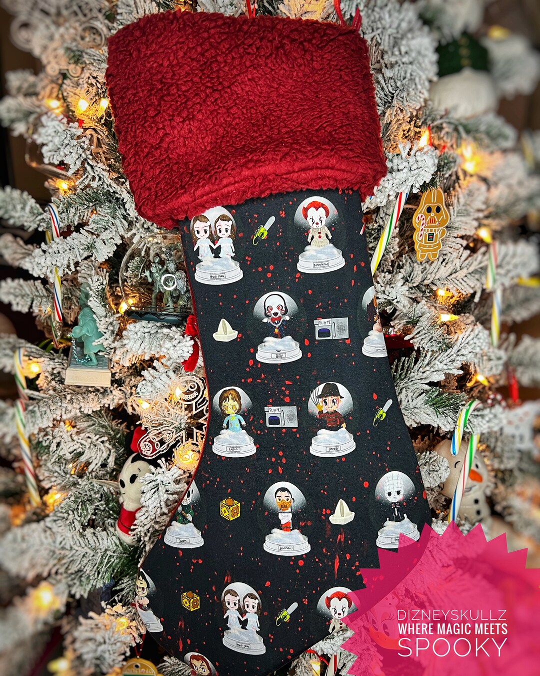 Horror Snow Globes Christmas Stocking - Etsy
