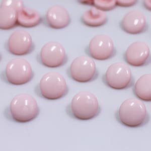 Light Pink Shank Button, Glossy Pastel Pink Shank Button, Small Shank ...