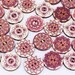 Vintage Style BOHO Wooden Button, Floral Pattern Button, Bohemian ...