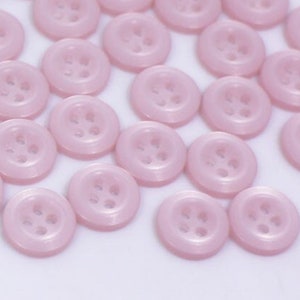Frosted Pink Buttons, Wide Edge, Light Pink Color, for Sewing Blouse ...