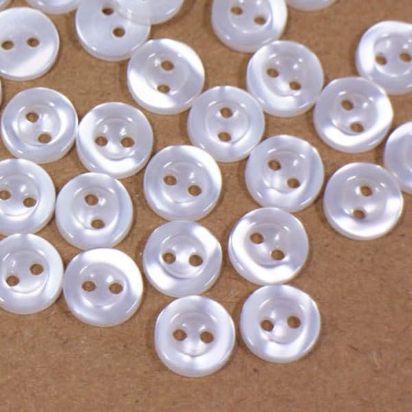 White Buttons - Etsy
