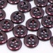 Dark Red Buttons, Small Size, Metallic Finish, Raised Edge, Made of ...