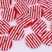 Red Striped Button, Red and White Color, Two Holes, Smooth Edge, for ...