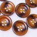 Brown Marble Pattern Buttons, Four Holes, Rasied Edge, Vintage Style ...