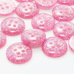 Light Pink Glitter Shimmer Button, Pastel Pink, Baby Children Buttons ...