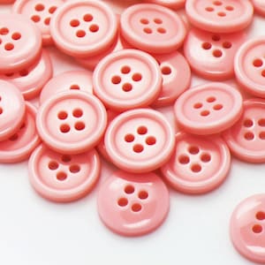 Light Pink Buttons Raised Edge Button Children Button - Etsy