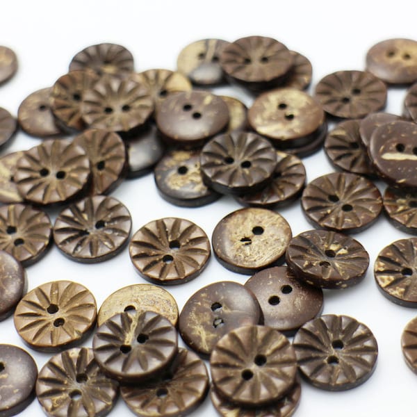 Coconut Shell Button - Etsy