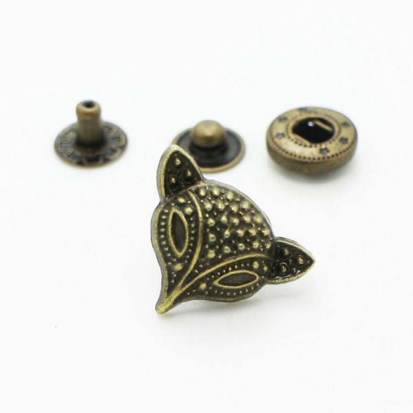 Antique Fox Button - Etsy