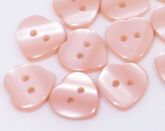 Pink Heart Buttons - Etsy