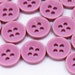 Matte Pink Buttons, Solid Color, No Shine, Four Holes, Round Shape ...
