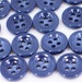 Dark Blue Buttons Shiny Deep Blue Buttons Four Holes Resin - Etsy
