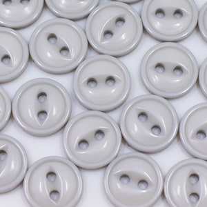 Light Grey Buttons, Cat Eye Two Holes Buttons, Small Resin Buttons ...