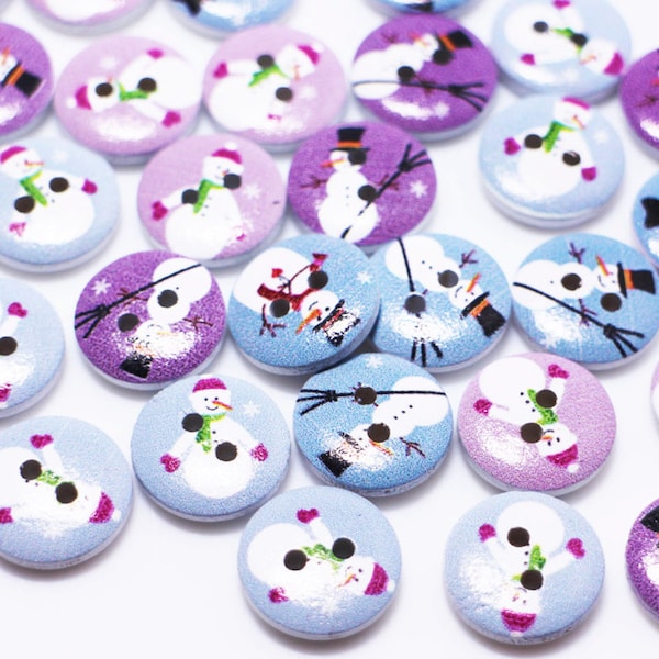 Button Snowman - Etsy