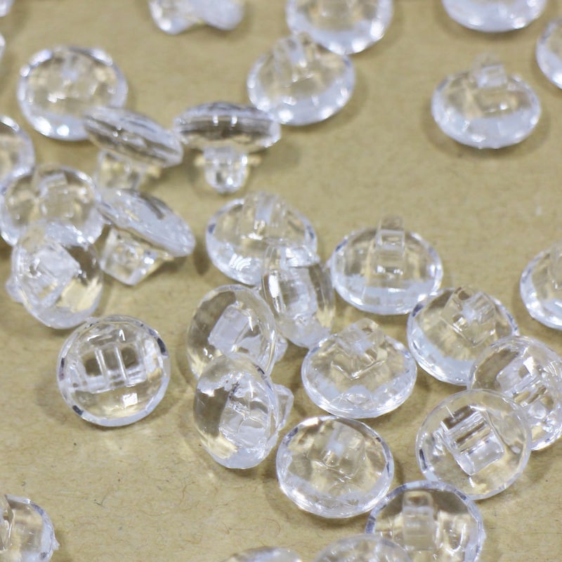 Clear Glass Buttons - Etsy