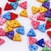 Tiny Triangle Button, Mixed Color Colorful, Triangle-shape, Two Holes ...