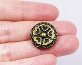 Flower Snap Fastener Floral Shape Snap Button Antique Bronze - Etsy