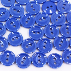 Blue Fish Eye Button, Bright Blue Button, Two Holes Sewing Button ...