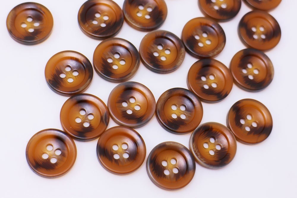 Brown Marble Pattern Buttons Four Holes Buttons Rasied Edge - Etsy